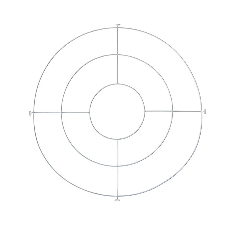 White metal round-shaped framework d60 cm