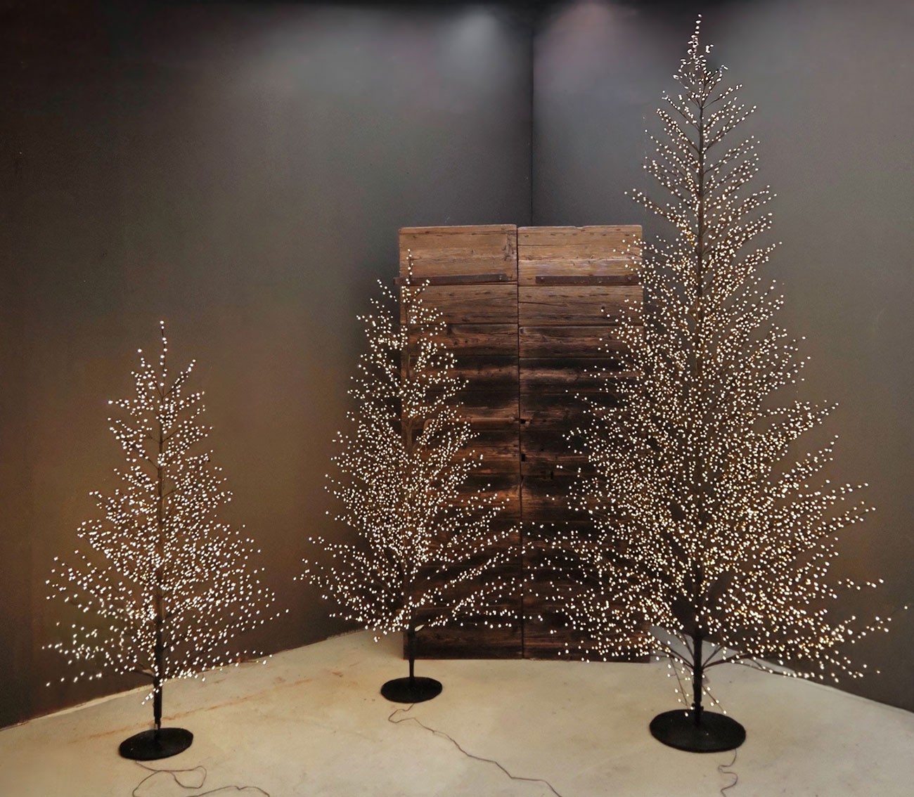 Black iron sticks tree 1940 led lights outdoor/indoor use d110 cm h 180 cm