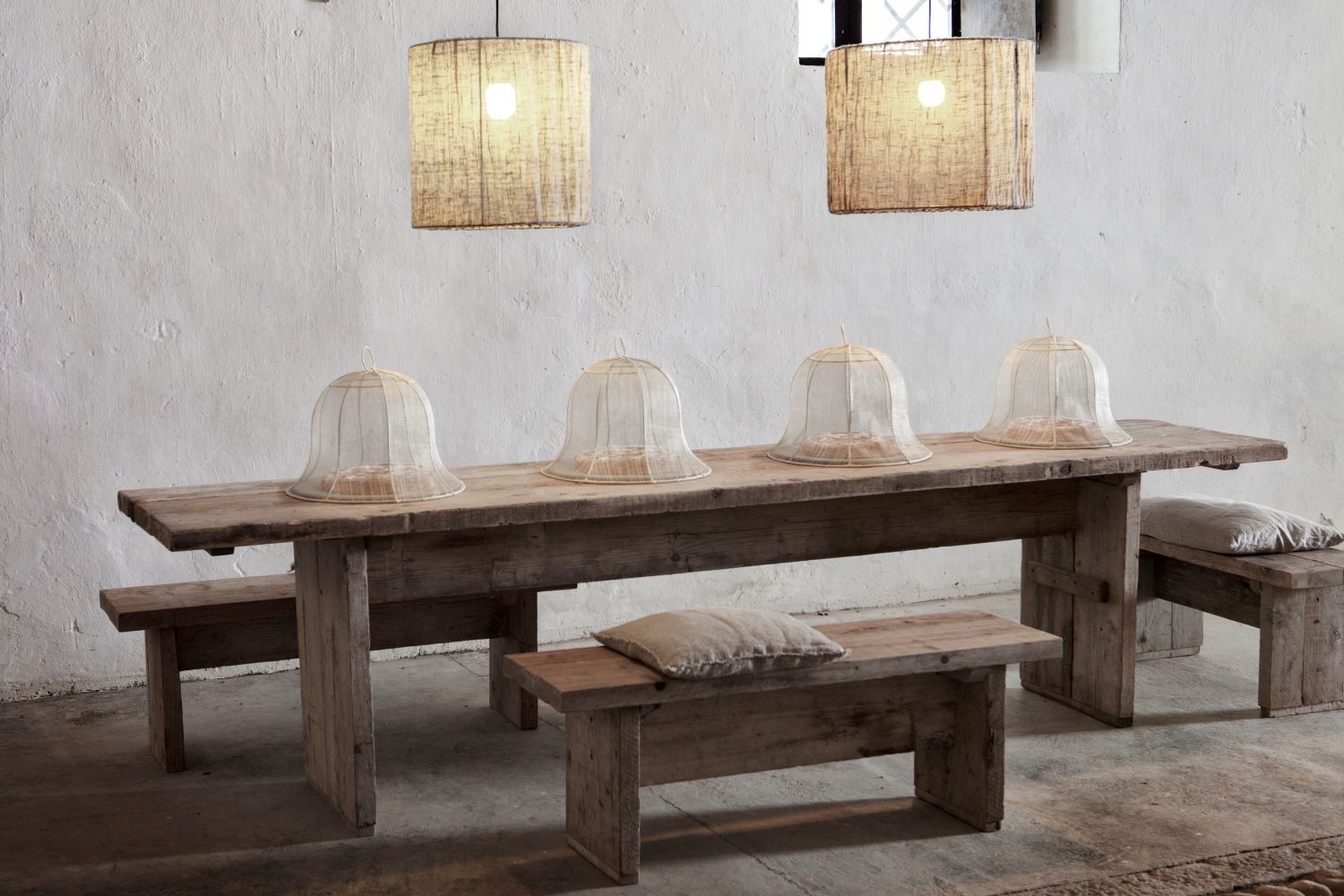 Bell food cover in abaca net d40 h30 cm