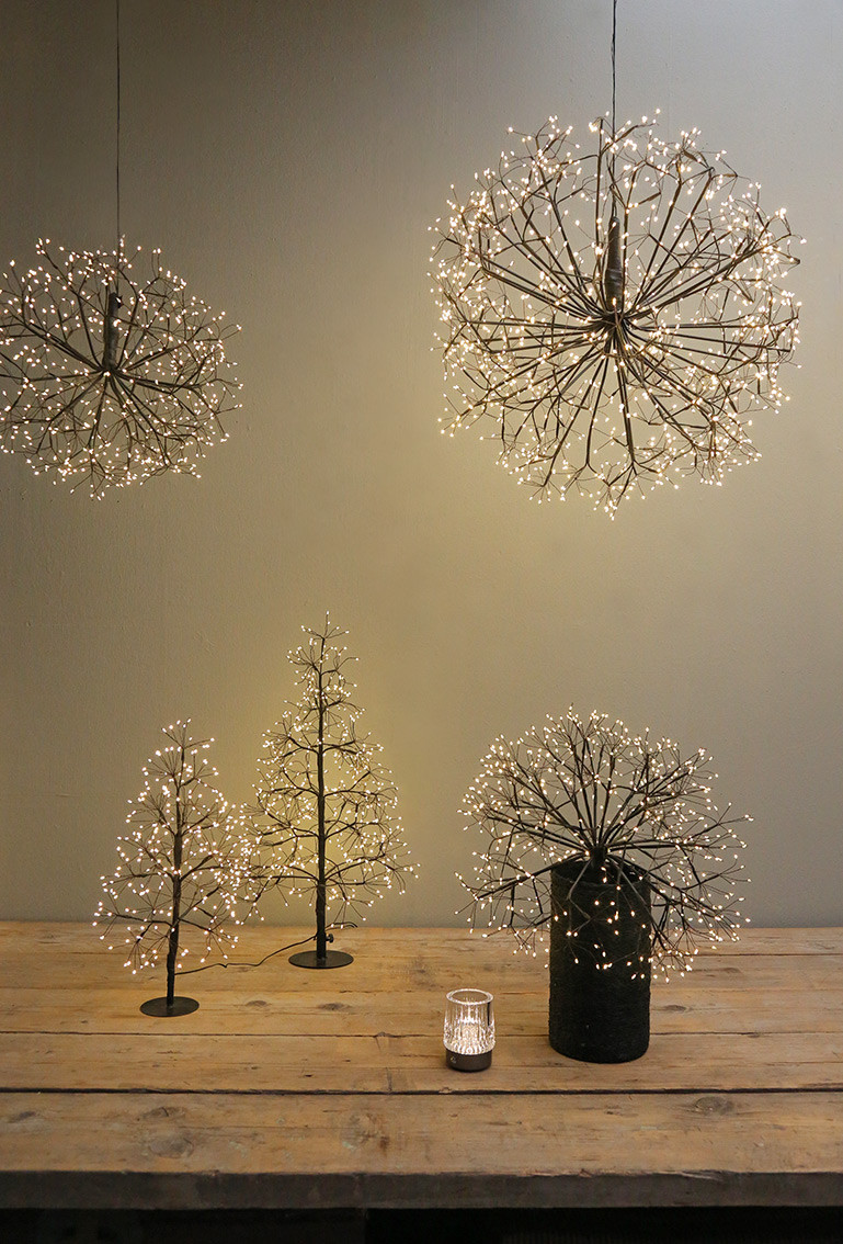 Black iron tree with 270 led lights for indoor and outdoor use d 30 cm ...
